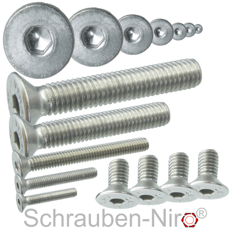 Sortiment/Set Edelstahl Senkkopfschrauben DIN 7991 VA A2 V2A Innensechskant | eBay